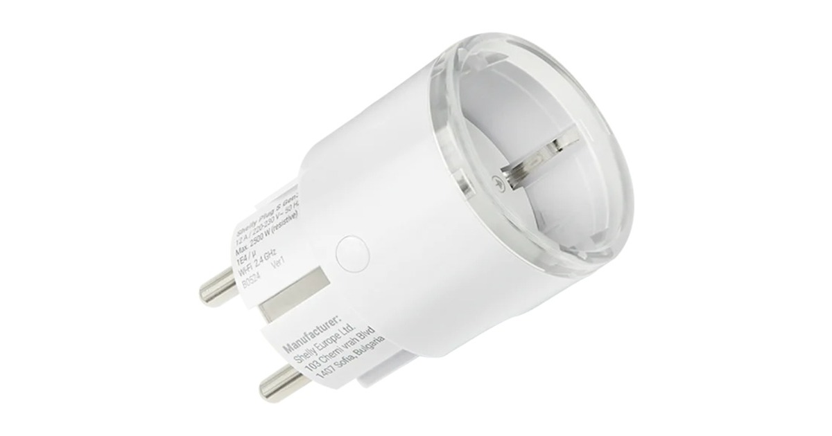 Shelly Plug S Gen3 slimme wifi stekker Wit, Matter, Wifi, Bluetooth