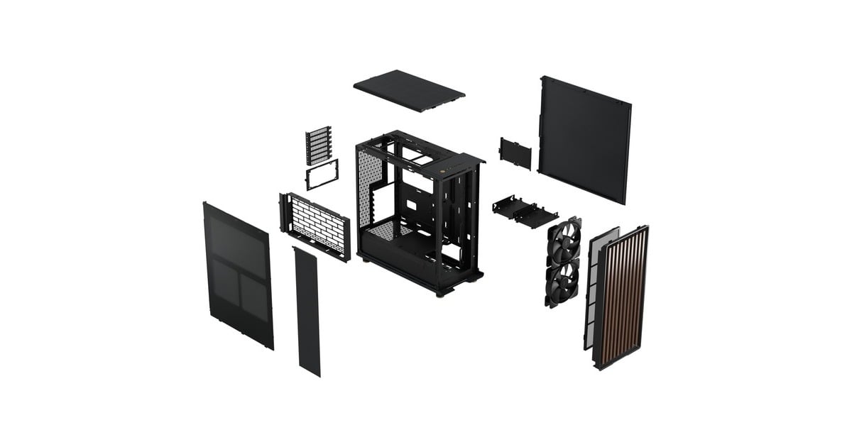 Fractal Design North midi tower behuizing Zwart | 2x USB-A | 1x USB-C