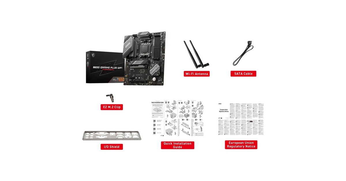 MSI B650 GAMING PLUS WIFI socket AM5 moederbord Zwart, RAID, 2,5Gb-LAN ...