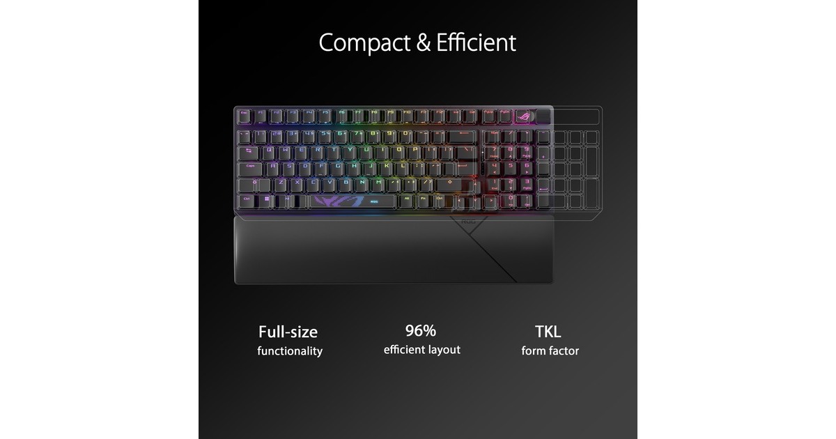 ASUS ROG Strix Scope II 96 Wireless, gaming toetsenbord Zwart, US lay ...