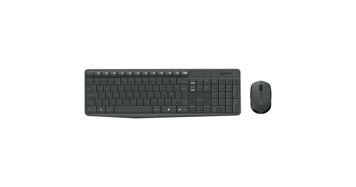 Logitech MK235 Draadloze toetsenbord en muis, desktopset BE Lay-out