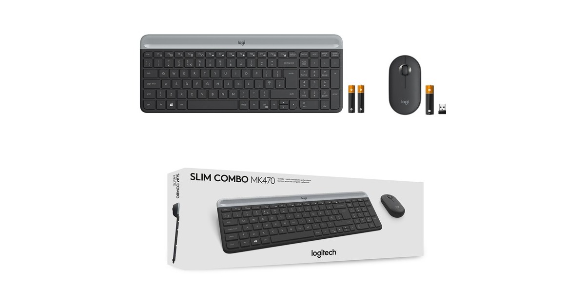 Logitech MK470 Slim Wireless Keyboard and Mouse Combo , desktopset ...